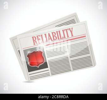 Business concept: newspaper headline Reliability Stock Photo - Alamy
