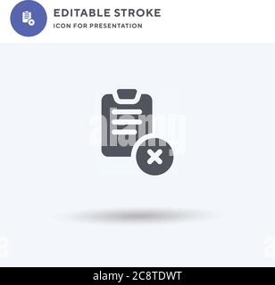 Fail icon vector, filled flat sign, solid pictogram isolated on white ...