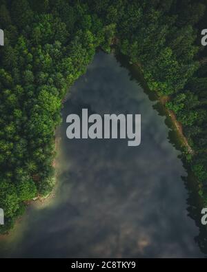 forstsee lake aerial view in summer Stock Photo - Alamy