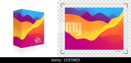 Realistic packaging box. Product packing. Abstract background with ...