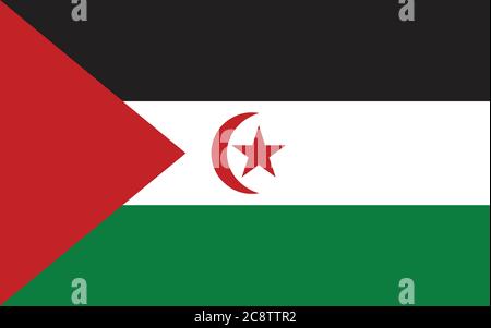 Saharawi Star Flag. Western Sahara Star Shape Flag. SADR Sahrawi ...