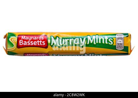 Packet of Maynards Bassetts Murray Mints opened with one mint removed ...