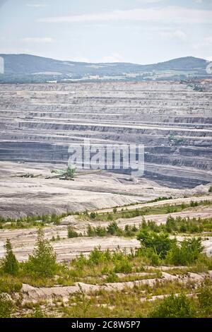 Polen. 10th July, 2020. View of the Polish lignite mine Turow, in the ...