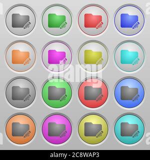Set of edit plastic sunk spherical buttons. 16 variations included. Well-organized layer, color ...