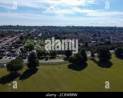 Reading, United Kingdom - July 12 2020: A sunny day in Whitley Wood ...