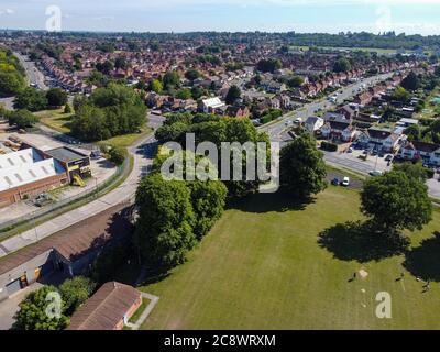 Reading, United Kingdom - July 12 2020: A sunny day in Whitley Wood ...