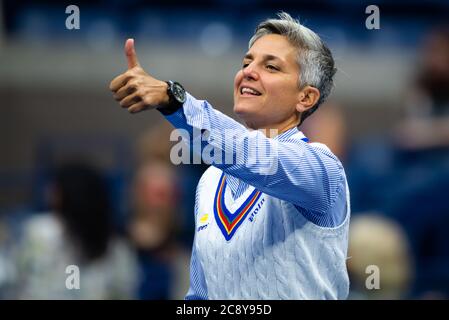 Marija Cicak in action during qualifications at the 2019 Nature Valley ...