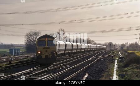 Freightliner class 66 locomotive 66512 at Sudforth Lane sidings with a ...