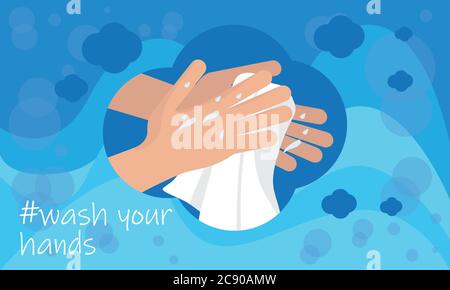 Hand washing banner. Hygiene and cleaning poster - Vector Stock Vector ...