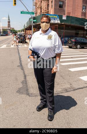 NYPD Chief Judith Harrison attends a public safety announcement by ...