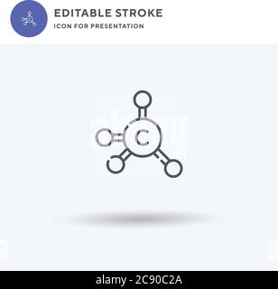 Methane icon vector, filled flat sign, solid pictogram isolated on ...