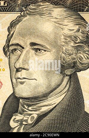Close-up of a U.S. Ten Dollar Bill (Back Side) Featuring the U.S ...