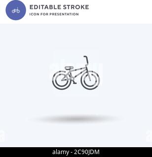 Bmx icon vector, filled flat sign, solid pictogram isolated on white ...