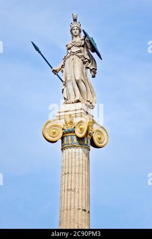 Athena sculpture (by sculptor Leonidas Drosis), Academy of Athens ...