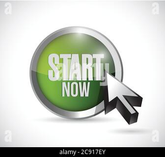 start now button. rounded sign isolated on white background Stock ...