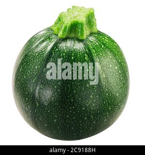 Globe striped Zucchini (Cucurbita pepo fruit), isolated Stock Photo - Alamy