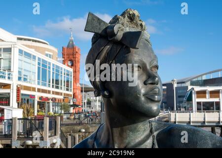 People Like Us Sculpture, Cardiff Bay, Cardiff, South Wales, UK Stock ...