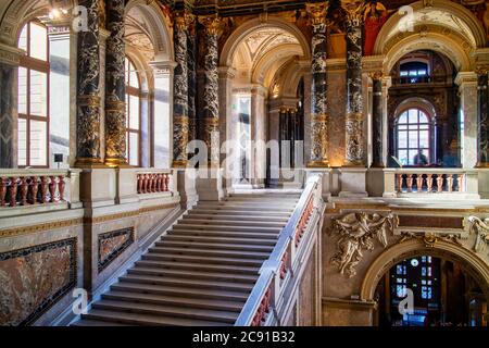 Belvedere Palace Vienna; the Marble Hall in the interior of Lower ...