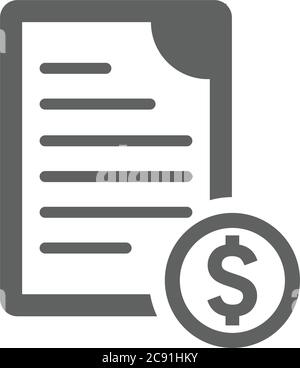 invoice vector icon Linear icon. Editable stroke line Stock Vector ...