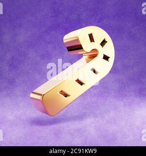 Candy Cane icon 3d illustration on Violet background Stock Photo - Alamy