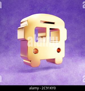 Bus icon isolated on 3d brown round button abstract illustration Stock ...