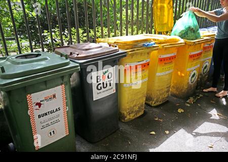 Waste glass bins, Berlin, Germany Stock Photo - Alamy