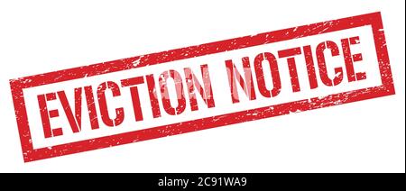 EVICTION NOTICE red Rubber Stamp over a white background Stock Photo ...