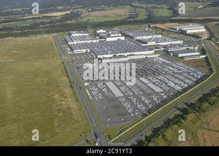 Aerial view of the Hyundai Motor Manufacturing Czech plant, on July 27 ...