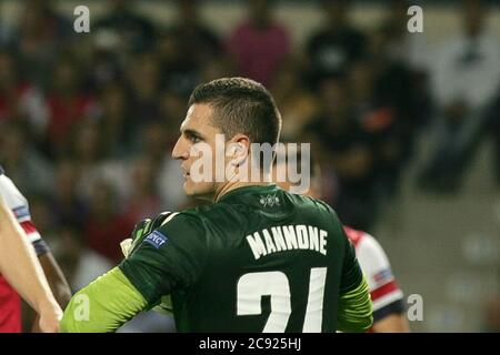 Vito Mannone During the Champion League 2011 - 2012, Montpellier ...