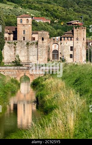 The medieval castle of Valbona. Lozzo Atesino, Padova province, Veneto ...