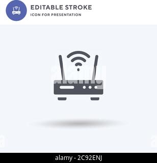 Modem icon vector, filled flat sign, solid pictogram isolated on white ...