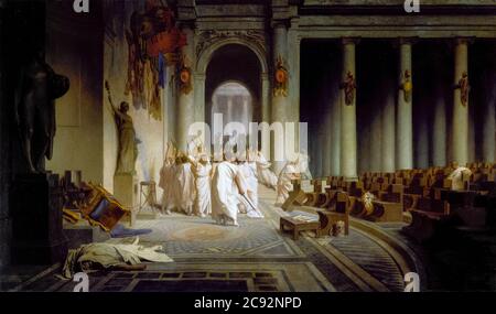 The assassination of Julius Caesar. The Death of Caesar (La morte di Cesare) by Vincenzo ...