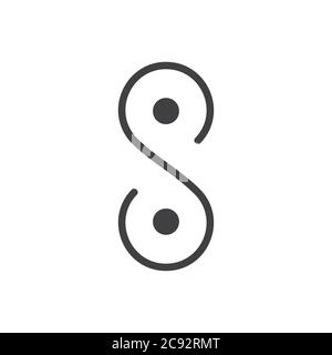 simple infinity dots letter s line symbol logo vector Stock Vector ...