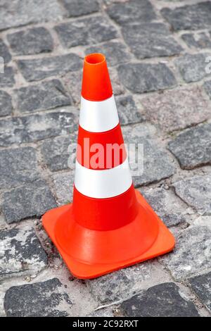 Orange Traffic Cone Top View Isolated on White Background Stock Photo ...