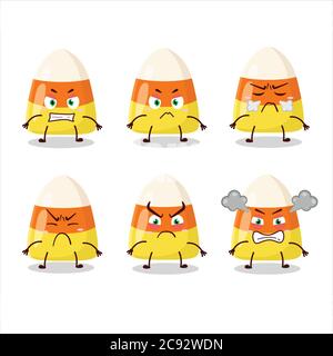 Corn cartoon character with various angry expressions Stock Vector ...