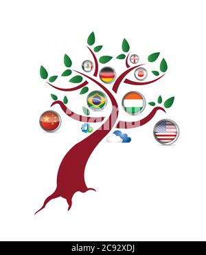 Iceland map with waving flag of Iceland. Vector illustration Stock ...