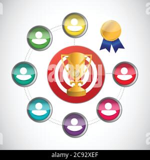 Target reputation icon. Flat illustration of target reputation vector ...