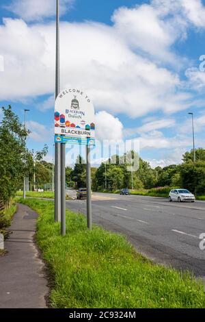 Welcome to Blackburn sign on Preston New Road entrance to Blackburn ...