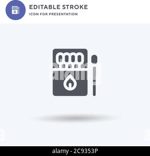 Matches icon vector, filled flat sign, solid pictogram isolated on ...