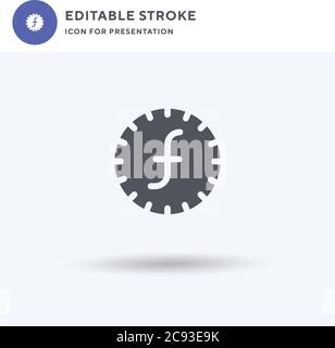 Guilder icon vector, filled flat sign, solid pictogram isolated on ...