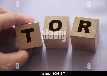 Computer with word TOR. Internet technology concept Stock Photo - Alamy