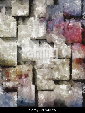 Colorful Painterly Abstract. 3D rendering Stock Photo - Alamy