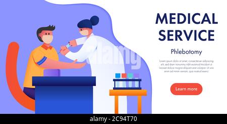 Hospital clinic laboratory work flat vector illustration. Cartoon ...