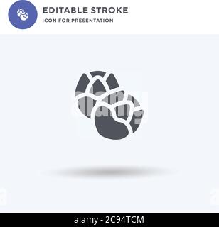Brussels sprouts Cabbage icon logo sign vector outline in black and ...