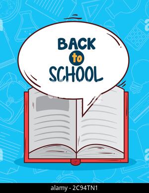 Welcome Back to school, Book Inspiration poster. Kids space imagination ...