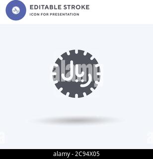 saudi riyal vector icon isolated on transparent background, saudi riyal ...