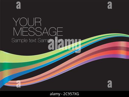 Colorful wave layout design with own area for own text. Vector ...