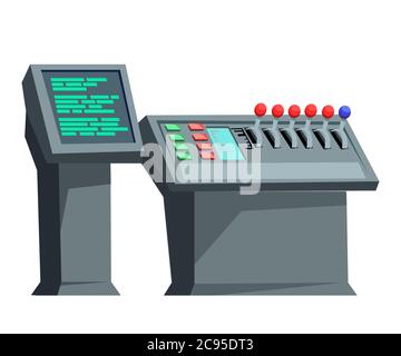 switches retro control panel cartoon vector illustration Stock Vector Image & Art - Alamy