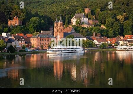 Mildenburg and towers of the Church of St. James, Miltenberg, Odenwald ...