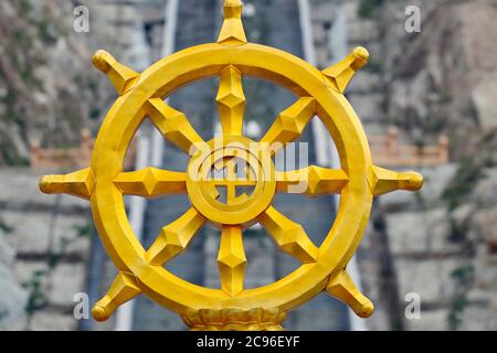 The dharma wheel, or dharmachakra in Sanskrit, is one of the oldest ...